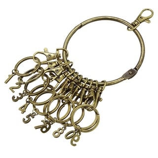 3.4" Dia Key Organizer Keychain Key Management Holder w 10 Buckle Loop ...