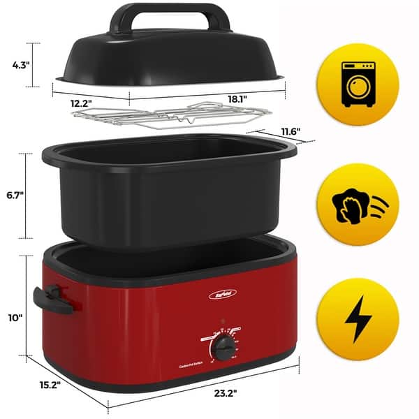 Electric Chicken Roaster Deep Stainless Steel Large Home - Bed Bath ...