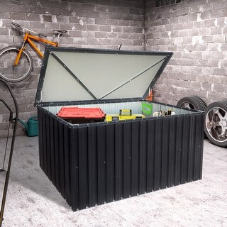 344 Gallon Rainproof Metal Patio Storage Box - Bed Bath & Beyond - 40818037