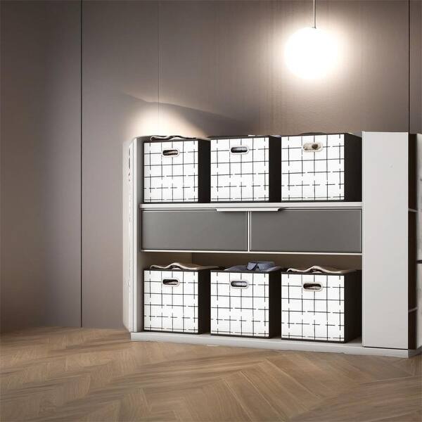 13 Inch 6 Pack Foldable Fabric Storage Cubes with Handle - Bed Bath ...