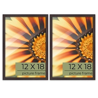 12x18 Picture Frame Set of 2 Rustic Brown Wood Picture Frames for ...