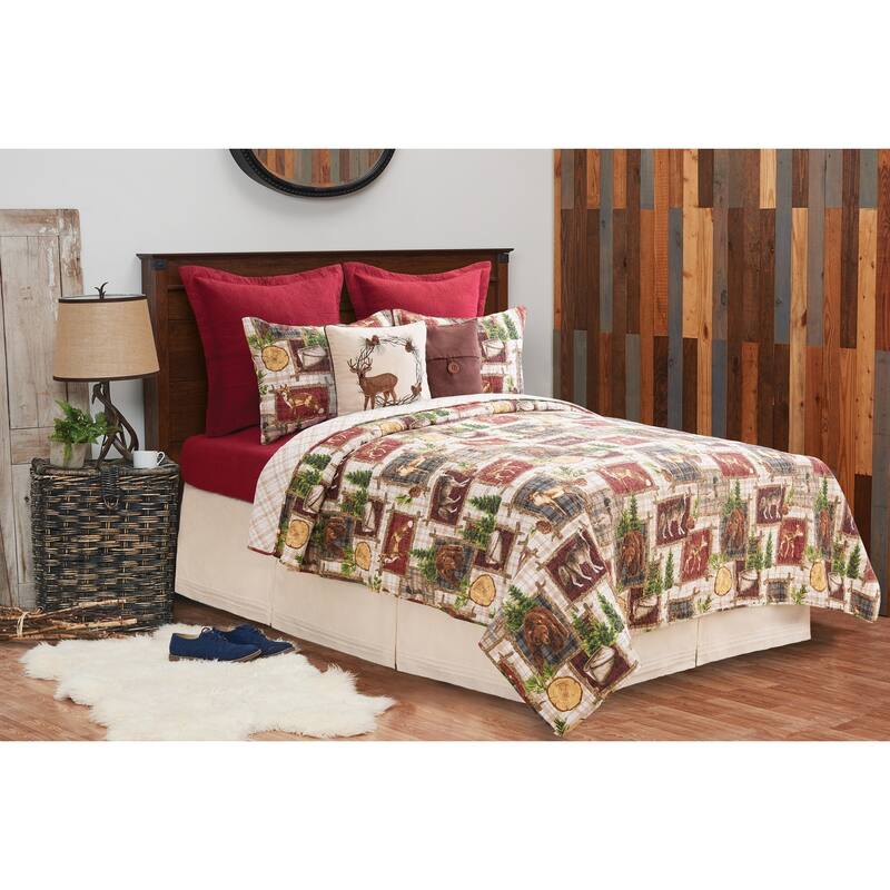 Bryson Retreat Reversible Rustic Full/Queen Quilt Set - Overstock ...