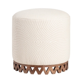 Lombox Cream Round Stool - Bed Bath & Beyond - 35558785