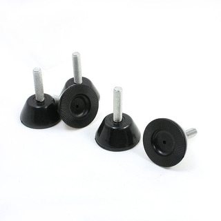 5 Pcs M8 x 30 Thread 40mm Dia Rubber Base Leveling Feet Mounts - Color ...