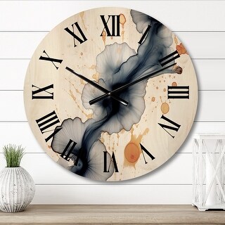 Designart "Suites Of Distant Moods Abstract Gilded Ink III" Abstract ...