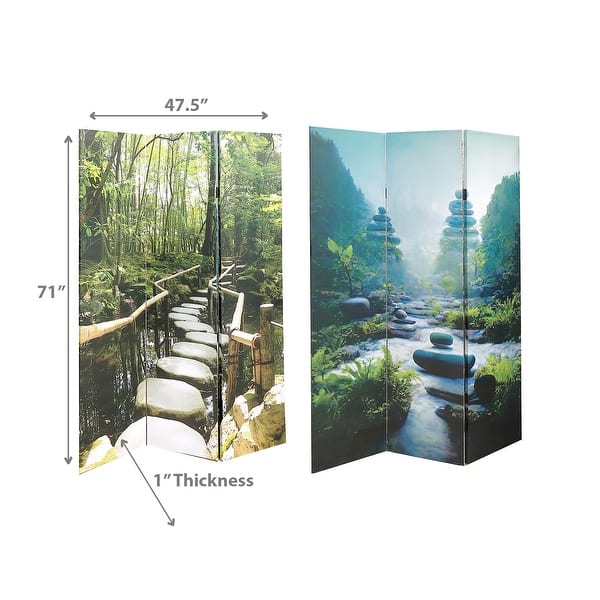 Double Sided Canvas Screen Zen Garden - Bed Bath & Beyond - 40153414