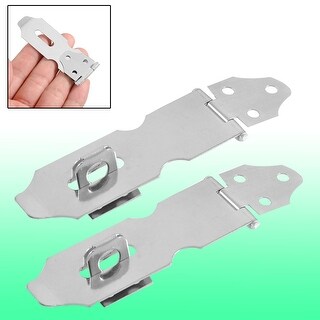 2 Set 3" Silver Tone Stainless Steel Door Hasp + Staples for Drawers ...
