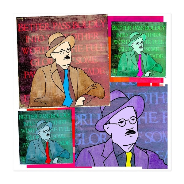 James Joyce 4up Colourful Illustration Illustrations Art Print/Poster ...