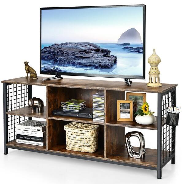 Gymax 3-Tier TV Stand for TV's up to 65'' Entertainment Media Center ...