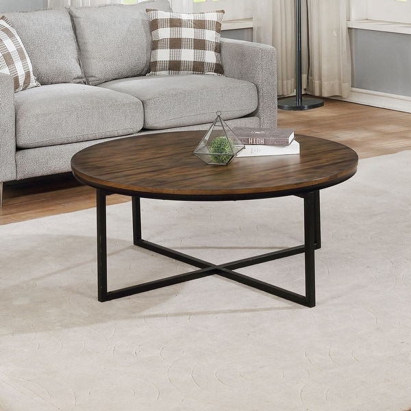 Arcadia Acacia Wood 42" Round Coffee Table - Bed Bath & Beyond - 22406166