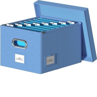 File Organizer Collapsible Storage Box (Blue) - Bed Bath & Beyond ...
