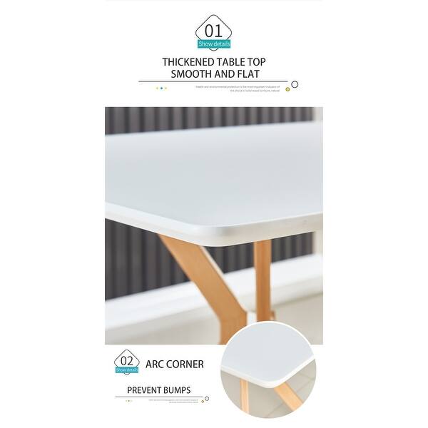 Modern Minimalist Style Dining Table MDF Anti-Scratch Top Metal Shelf ...