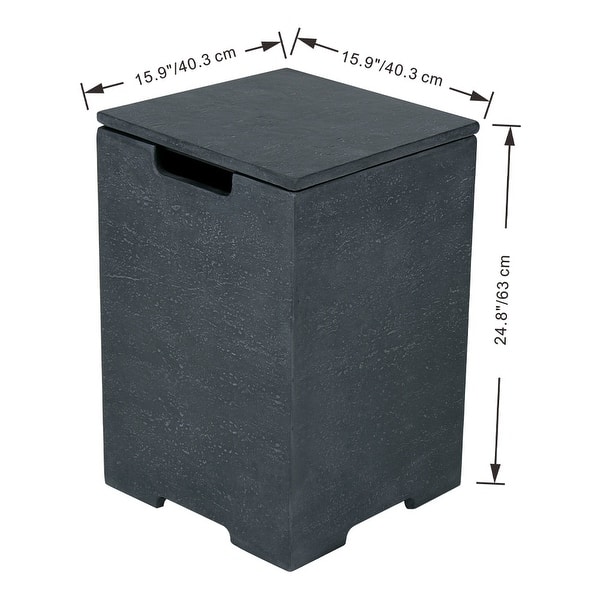 Elementi Plus Square Propane Tank Cover Hideaway Storage Box with ...