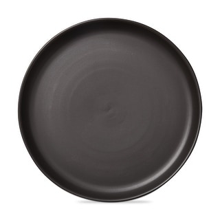 Logan Dinner Plate Stoneware Dishwasher Safe Black, 11 inch. Set 4 ...