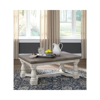 Signature Design by Ashley Ivy Hollow Rustic Rectangular Cocktail Table ...