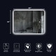 Square Rounded-Corner LED Mirror, both Stylish and Practical - Bed Bath ...