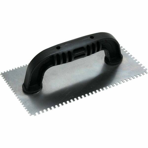 QLT 1/4 In. Square Notched & 1/4 In. U-Notched Trowel w/Black Handle ...