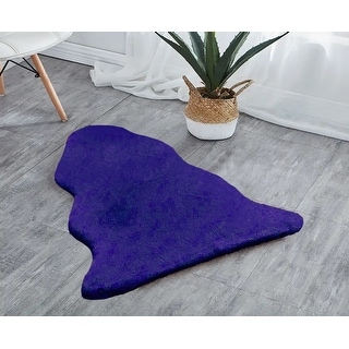 Royal Blue Faux Rabbit Fake Fur Fuzzy Soft Fluffy Plush Cozy Shaggy ...