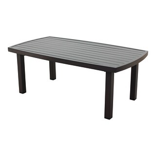 Courtyard Casual Madison Alum Boat Shaped 48" Rectangle Coffee table ...