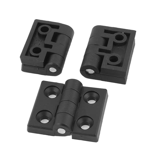 3pcs 50mmx45mm Black Plastic Folding Cabinet Door Flap Ball Bearing ...