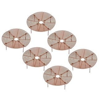 11.8" Plant Pot Grid, 6 Pack Round ABS Flowerpot Soil Protector, Brown ...