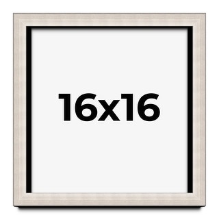 16x16 Shadow Box Brushed Silver | 1.5 Inch Deep | 1.25 Inch Moulding ...