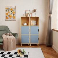 3-Pieces Small Storage Cabinet with 2 Doors Bookcase Cabinet - Bed Bath ...