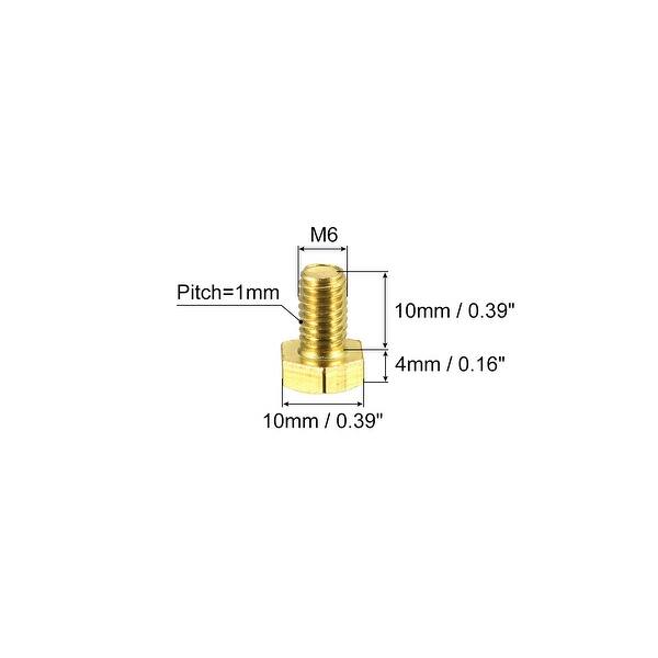 Brass Hex Bolts 10pcs Fully Thread Grade 4 8 Machine Screws Brass