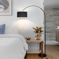 61" Modern Arched Floor Lamp Standing Light Fixture with Marble Base ...