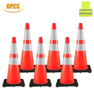 VEVOR 6Pack 36\" Traffic Cones,for Construction Traffic Parking - Bed ...