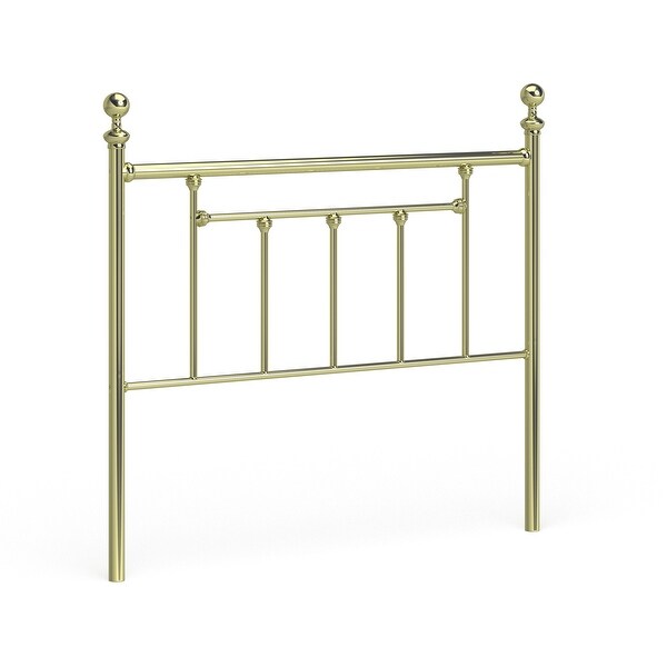 Chelsea Classic Brass Metal Headboard with Round Finials On Sale Bed Bath Beyond 20000812