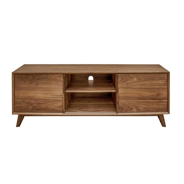 Rye Studio Santos 63 x 24 Mid-Century Modern Walnut Media Cabinet - Bed ...