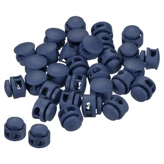 Cord Locks, 100 Pack Round Spring Toggle Stopper, Navy Blue - Navy Blue ...