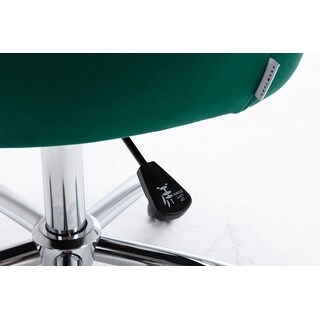 Swivel Shell Chair, Modern Leisure Velvet Office Chair with Curved ...