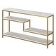 Mathis 55" Wide Rectangular Console Table with Faux Marble Top - Bed ...