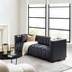 HULALA HOME Olinto Modern 83''W Genuine Leather Tufted Couch Sofa with ...
