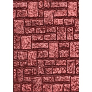 Ahgly Company Machine Washable Transitional Cranberry Red Area Rugs ...