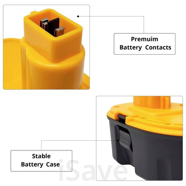 2x Battery for Dewalt DC330 DC385 DC390 DC390B 18V 3.0Ah - Bed Bath ...