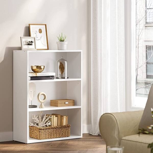 VASAGLE Bookshelf, 3-Tier Open Bookcase with Adjustable Storage Shelves ...