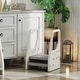 Qaba Toddler Tower, Adjustable 3 Step Kitchen Stool Helper with Handles ...