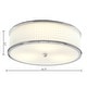 Atlas Lighting Prism Textured Glass and Metal Drum Flush Mount - Bed ...