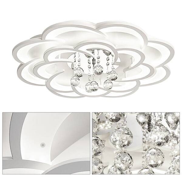 Modern Flower-Shaped LED Ceiling Lighting Crystal Flush Mount - On Sale ...