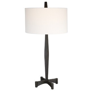 Tapered Base Table Lamp with Drum Shade - 34.75