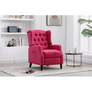 Modern Recliner Sofa Accent Chair Linen Single Winback Sofa w ...
