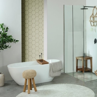 Nordic Style Teak Indoor Branch Accent Stool with Raffa Seat - Beige ...