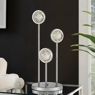 Bubbling Glow Integrated LED Dimmable Chrome Table Lamp - N/A - Bed ...
