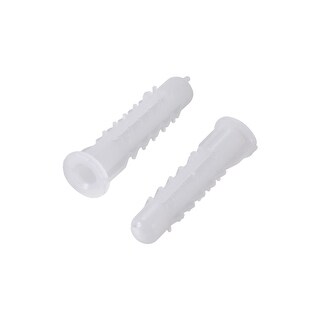 6x30mm Plastic Expansion Tube Bolts Column Frame Fixings White 200pcs ...