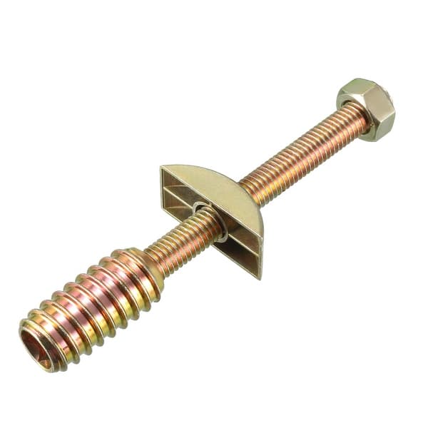 10Sets Furniture Hardware Zinc Plated Half-Moon Nut Connecting Fitting ...