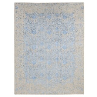 Shahbanu Rugs Little Boy Blue Modern Pomegranate Design Hand Loomed ...