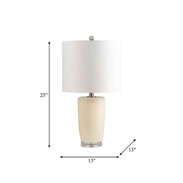 Sagebrook Home Modern Neutral Set Of 2 Ceramic Table Lamps - 13" x 13 ...